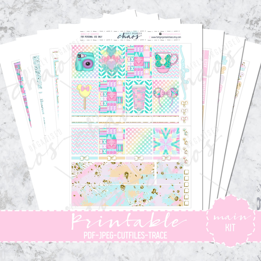 World Of Laughter Printable Sticker Kit - Fairly Organised Chaos
