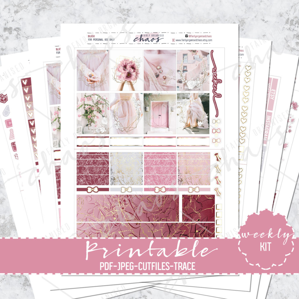 Blush Printable Sticker Kit - Fairly Organised Chaos
