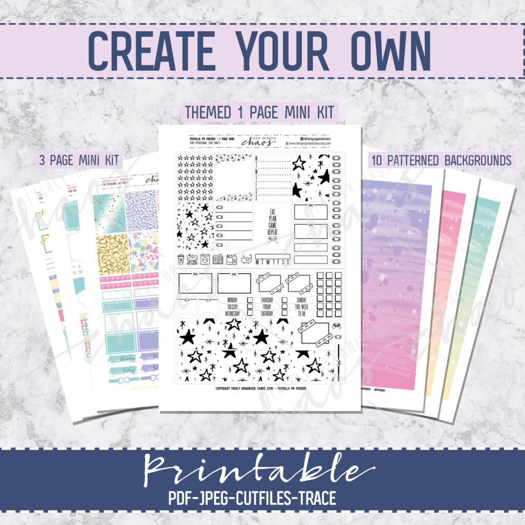 Custom Sticker Kit Printable Stickers - Fairly Organised Chaos