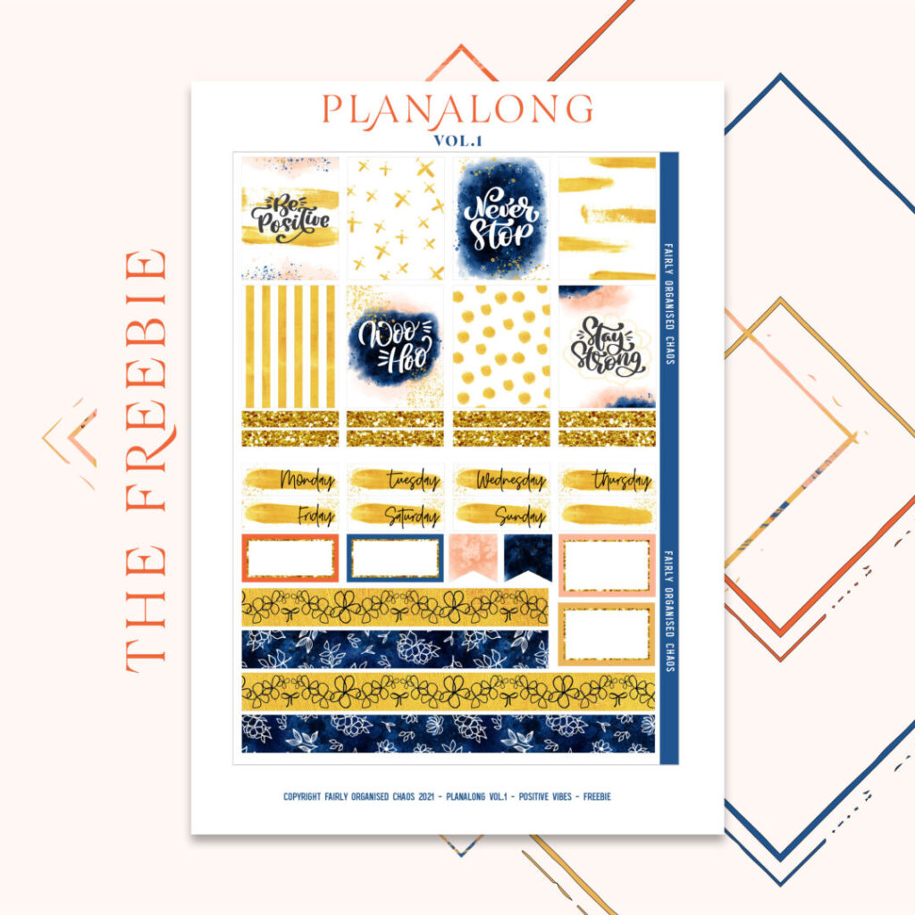 Planalong Vol.1 Sticker Freebie | Fairly Organised Chaos