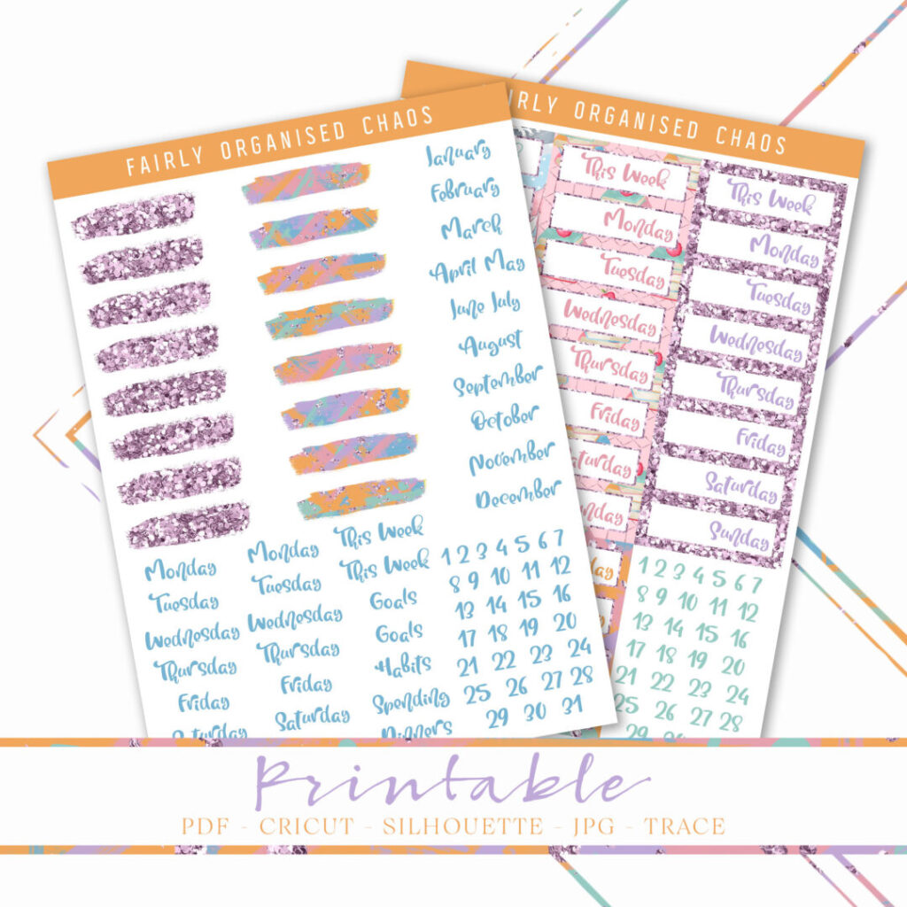 Back To School Weekly Printable Planner Sticker Bundle